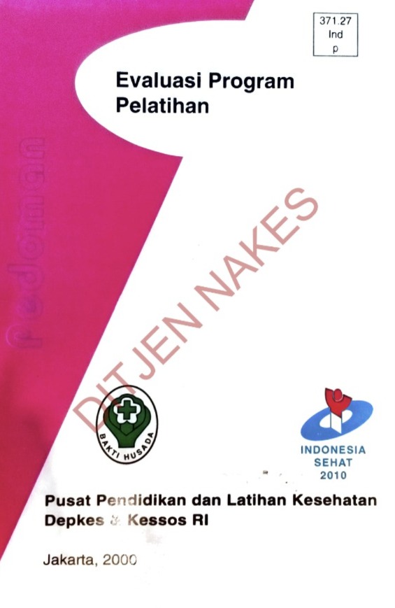 Evaluasi Program Pelatihan - Repositori Ditjen Tenaga Kesehatan